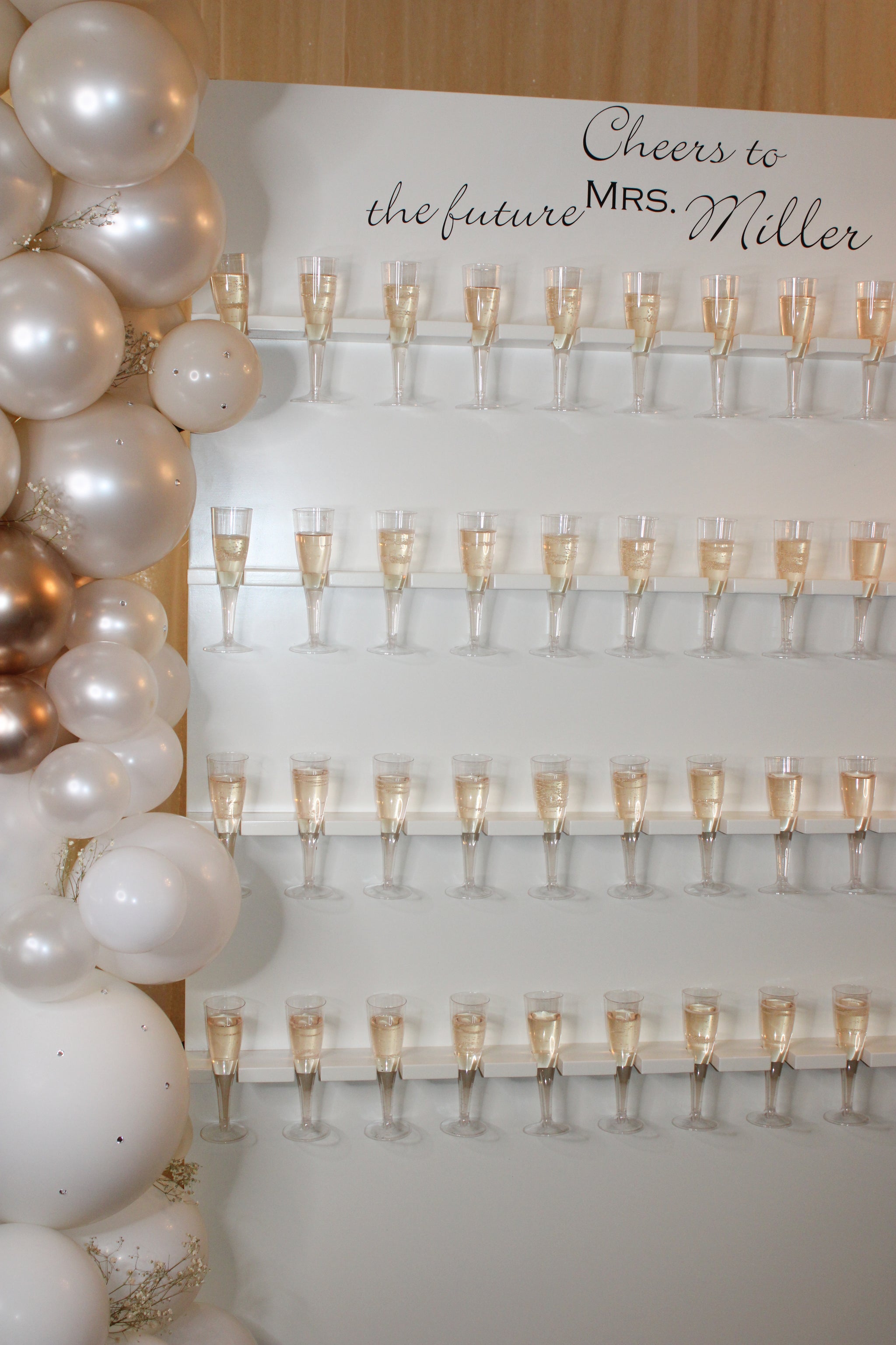 Wedding champagne wall 60 photos - Astyledwedding.com